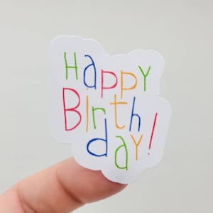 Colorful Happy Birthday Envelope Seal Sticker for Greeting Card ...