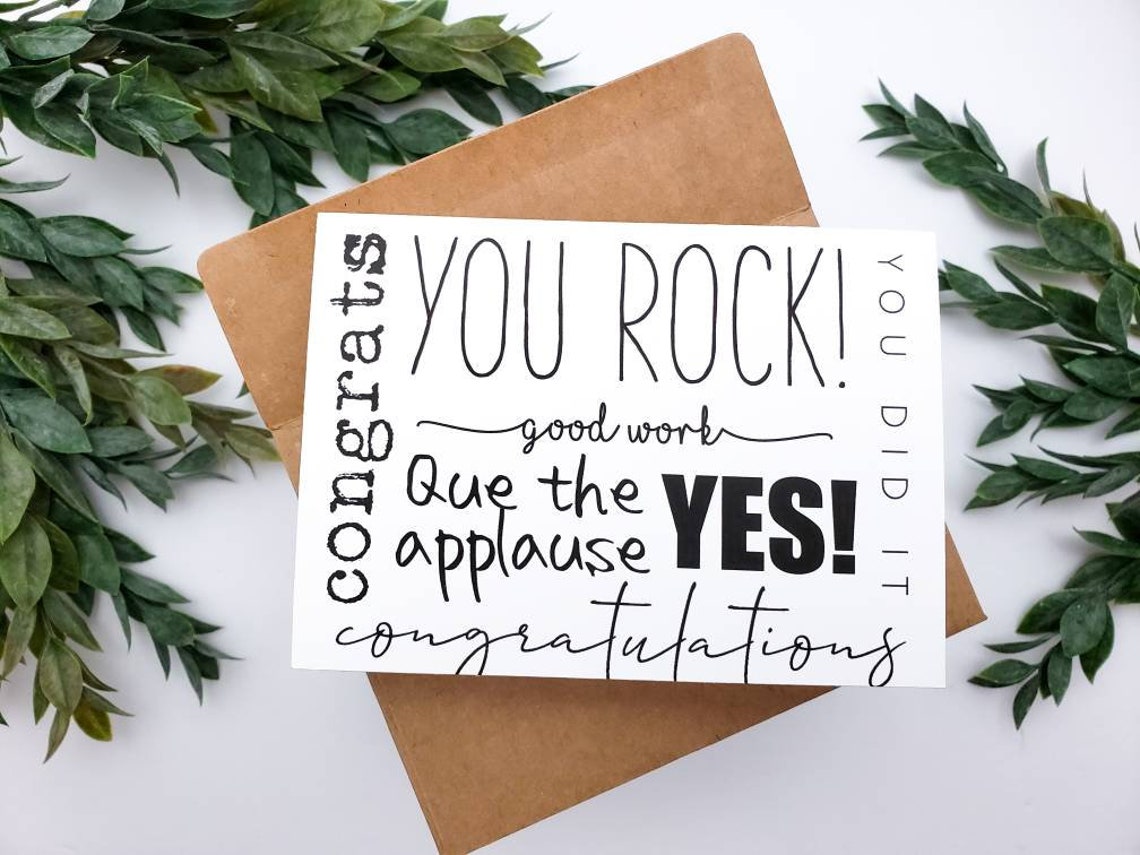 Simple Congratulations Greeting Card - Etsy