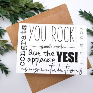 Simple Congratulations Greeting Card - Etsy