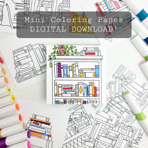 Library Themed Coloring Pages