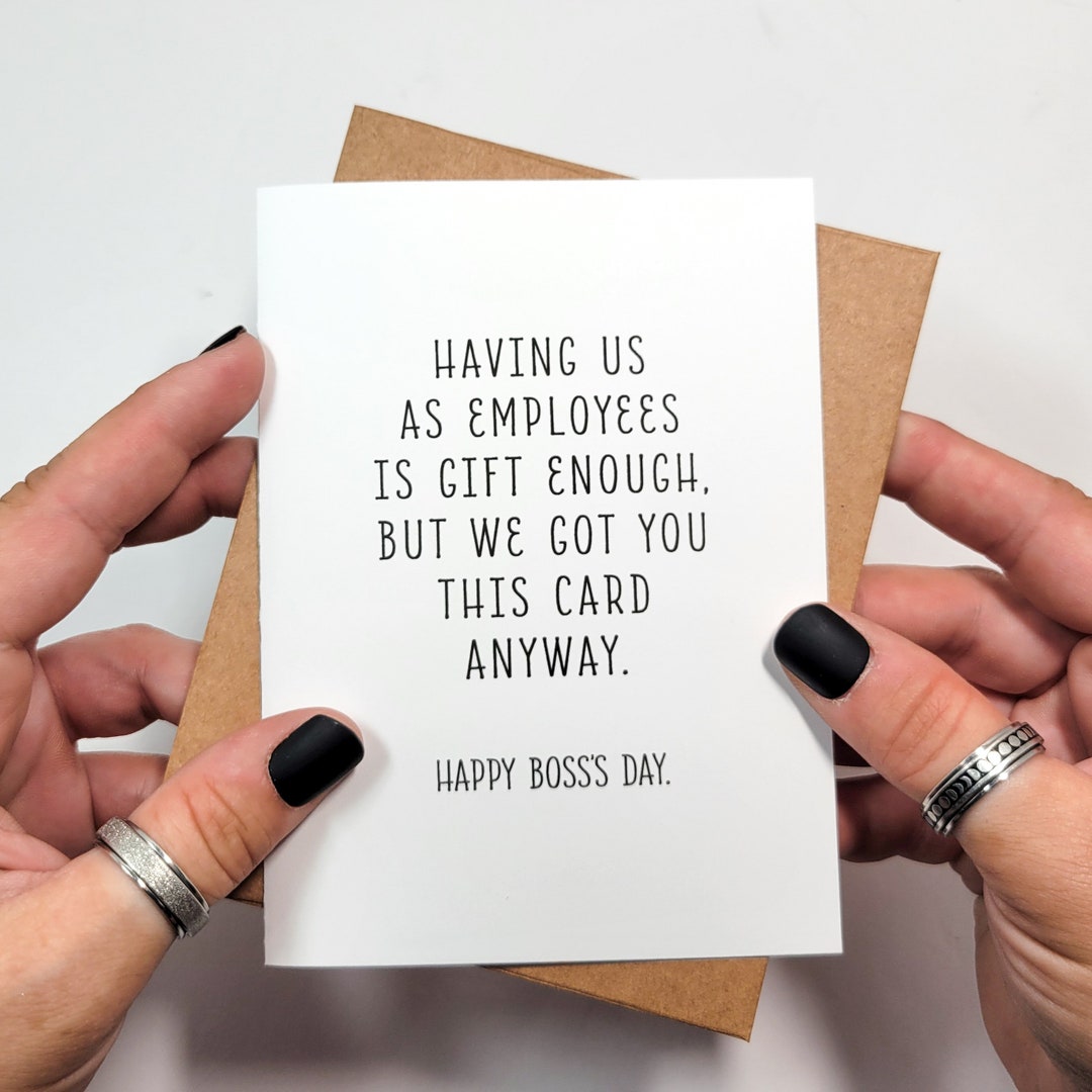 Funny Boss's Day Card: Gift From Employees - Etsy