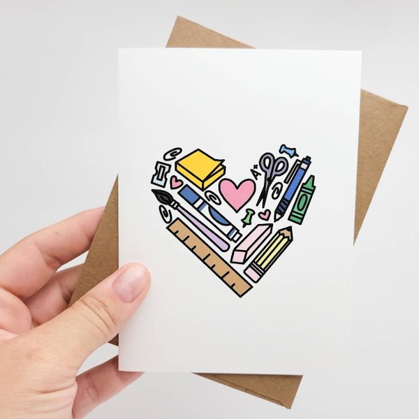 Card for Teacher - Etsy