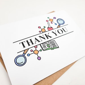 Thank You Greeting Card for Elementary School Science Teacher - Etsy