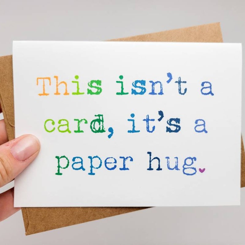 Paper Hug Card - Etsy