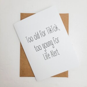 Funny Birthday Card About Getting Older for Millennials and Boomers - Etsy