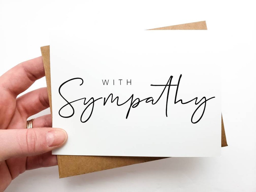Minimalist Sympathy Card: Simple Condolences, Blank Inside - Etsy