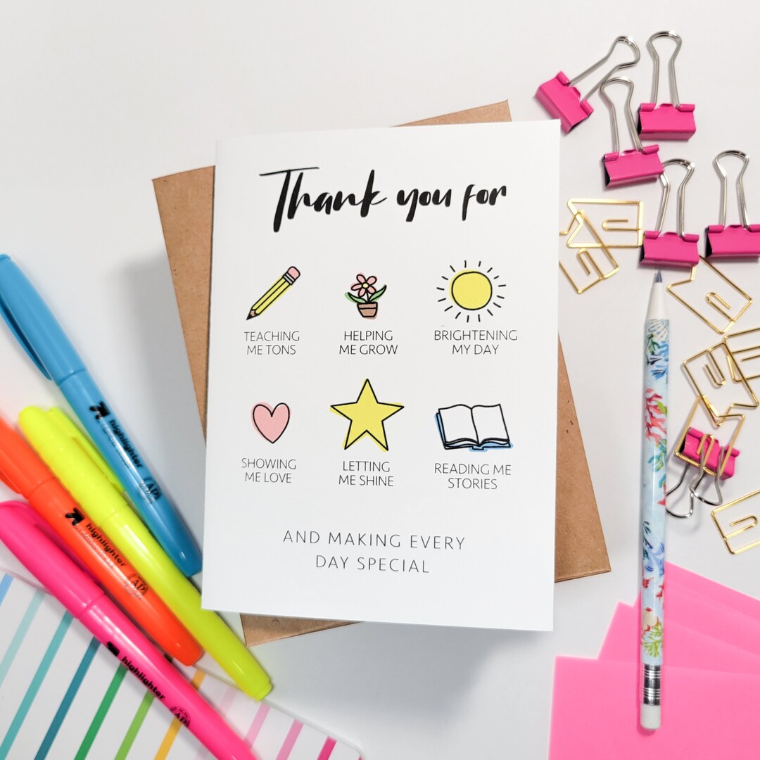 Fun Greeting Card for Teacher Appreciation - Thank You Card for Teacher ...