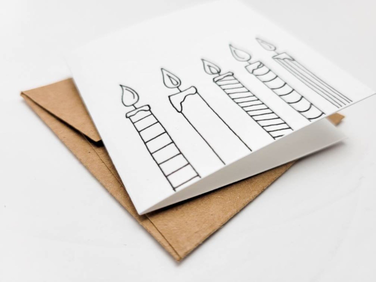 Simple Little Birthday Card Minimalist Candles Birthday Card - Etsy