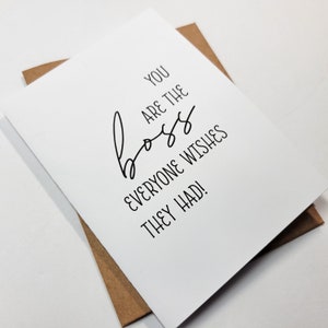 Kind Greeting Card for Boss - Boss's Day Greeting Card - Birthday Card ...