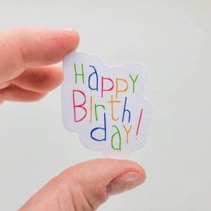 Colorful Happy Birthday Envelope Seal Sticker for Greeting Card ...