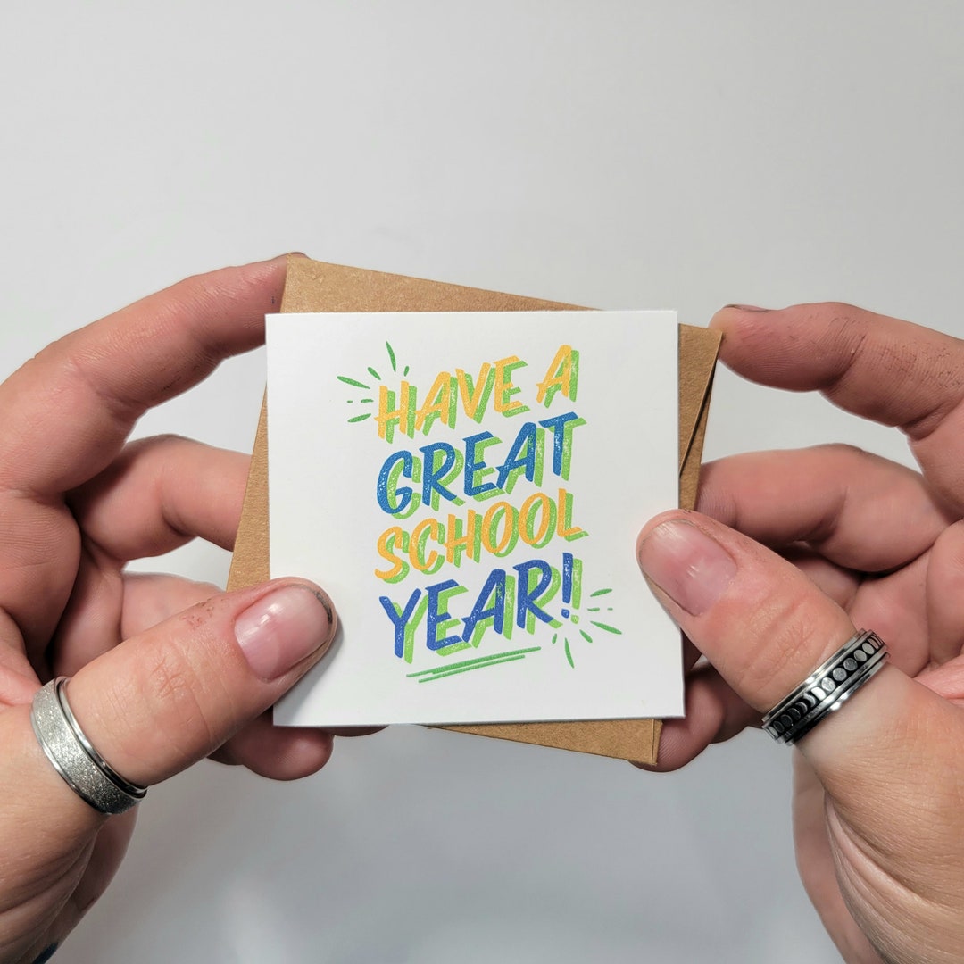 Small Have a Great School Year Greeting Card for Teacher Back to School ...