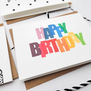 Colorful Birthday Card Variety Pack - Set of Generic Birthday Cards - Etsy