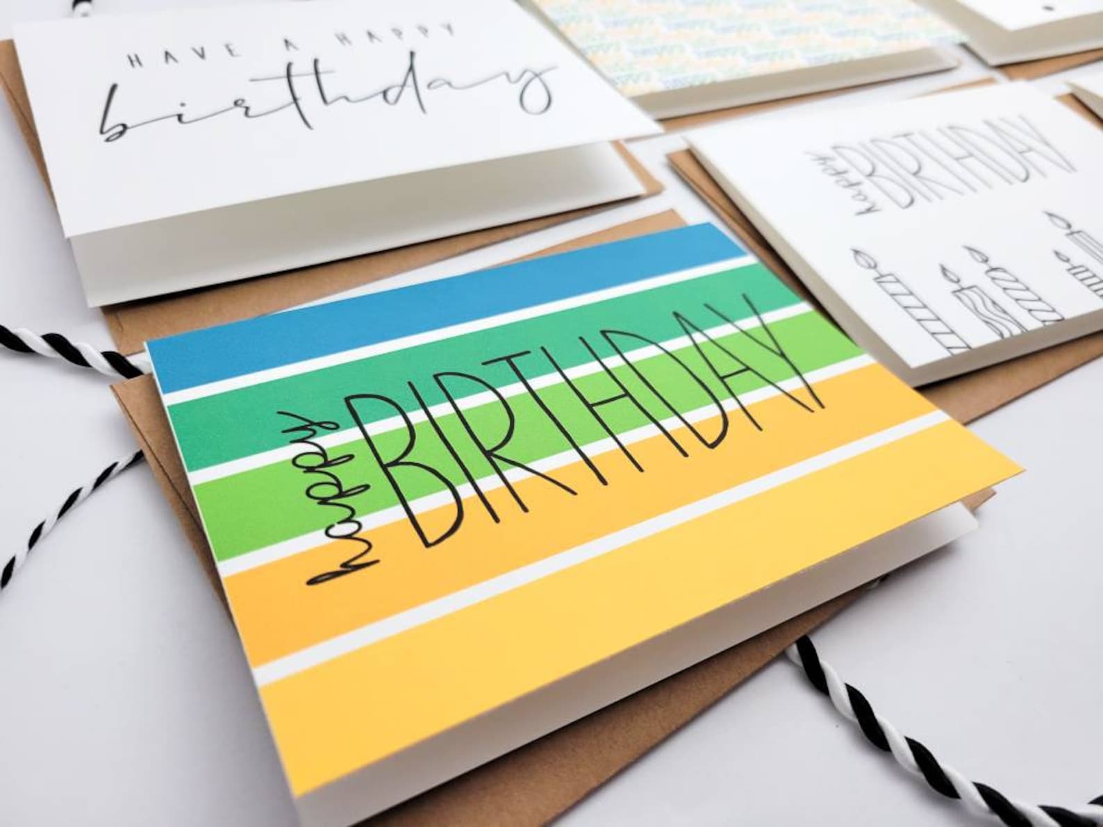 Colorful Birthday Card Variety Pack - Set of Generic Birthday Cards - Etsy