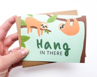 Sloth Get Well Card | Etsy