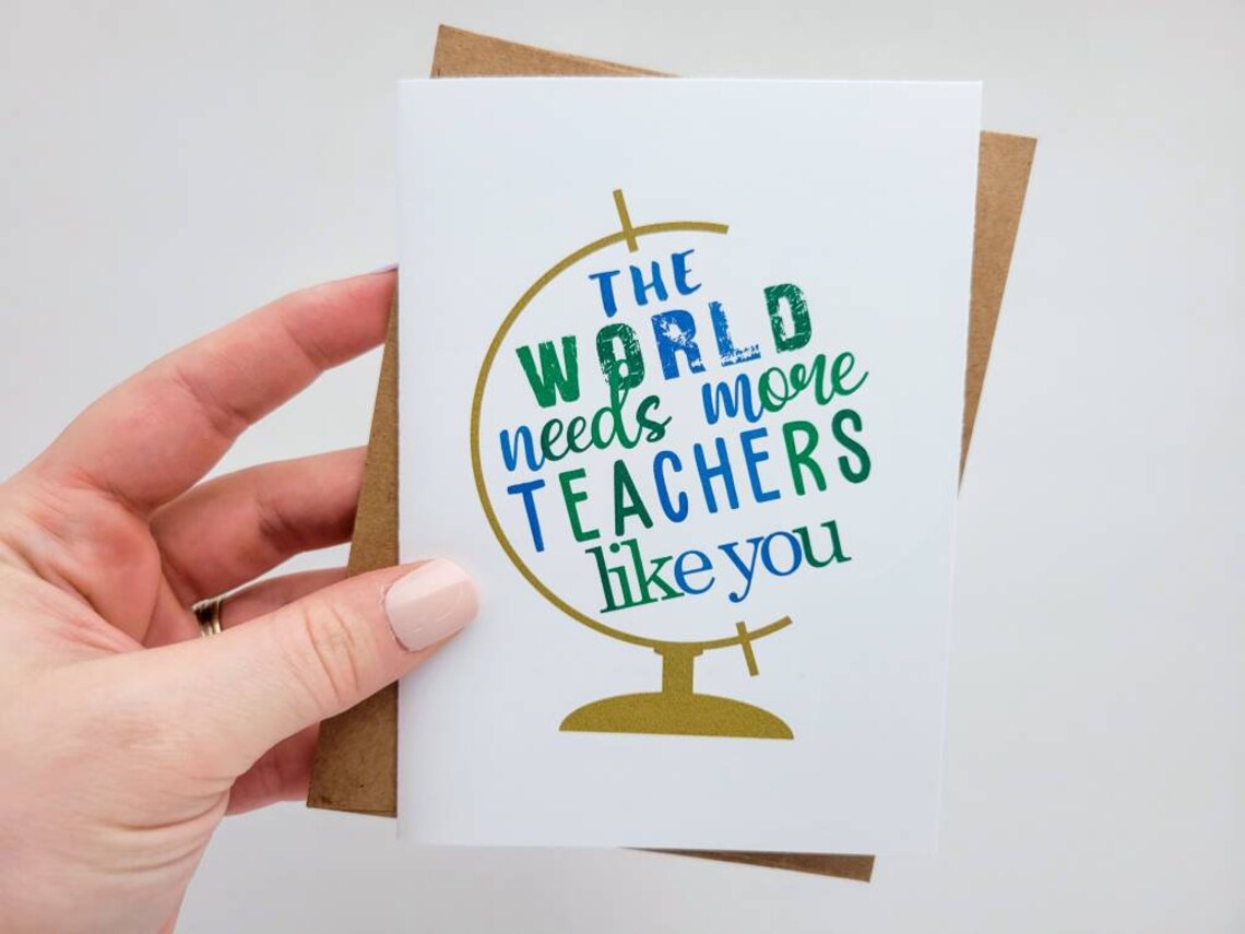 Simple Thank You Teacher Appreciation Card - Etsy