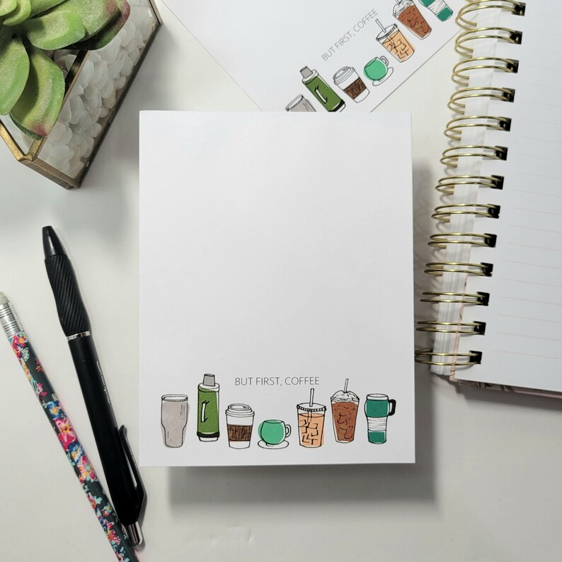 Coffee Themed Notepad for Teacher or Friend Gift - Etsy