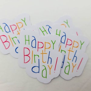 Colorful Happy Birthday Envelope Seal Sticker for Greeting Card ...
