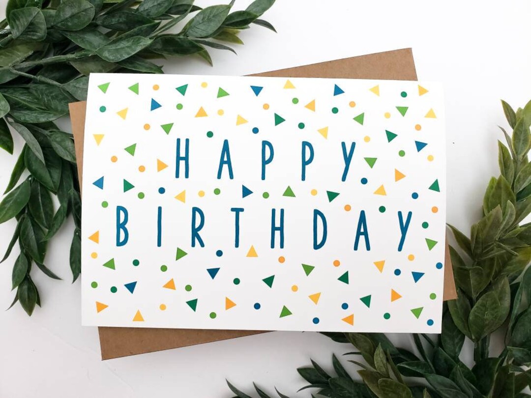 Colorful Happy Birthday Card - Etsy