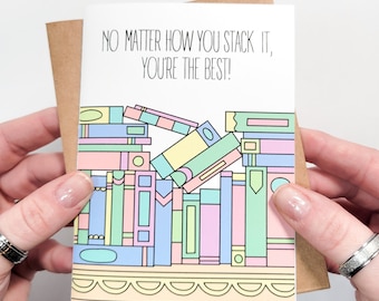 Vintage Librarian Cat Card, Library, Study, Vintage Books, Teacher ...