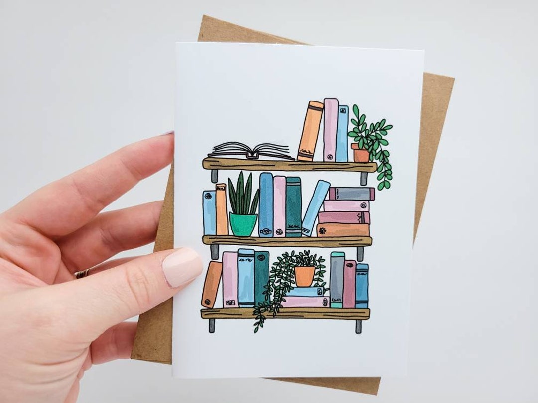 Pretty Book Greeting Card - Any Occasion Greeting Card for Book Lover ...