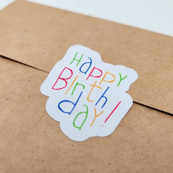 Birthday Stickers for Envelope - Etsy