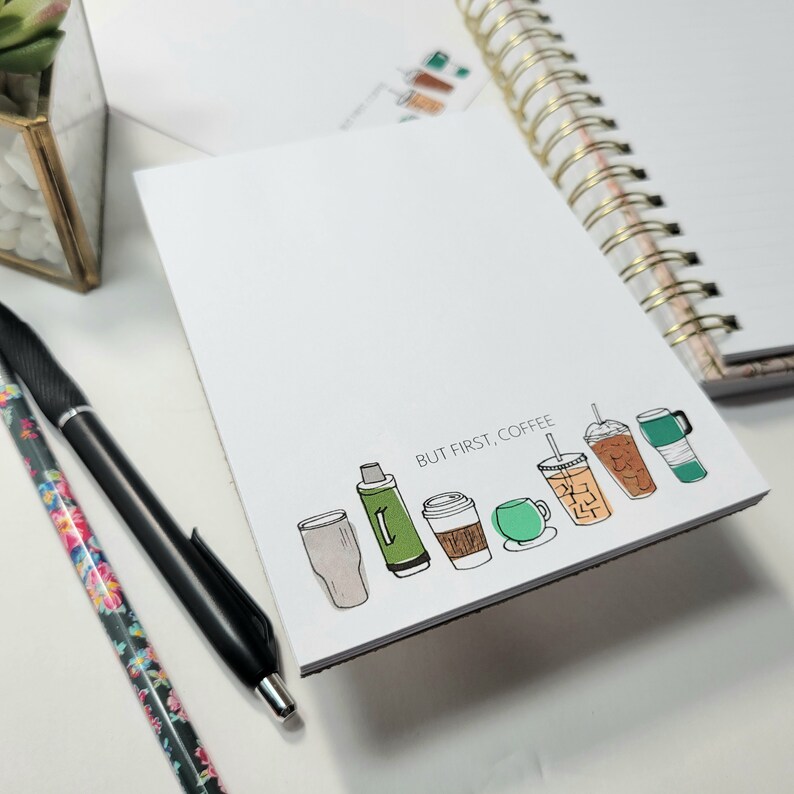 Coffee Themed Notepad for Teacher or Friend Gift - Etsy