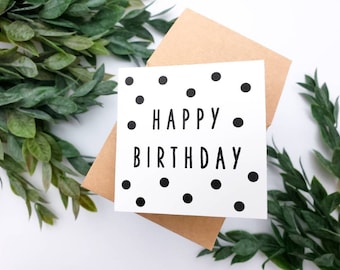 Happy Birthday Card, Simple Birthday Card. - Etsy