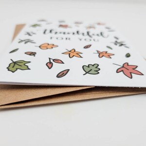Thankful for You Fall Themed Thank You Card - Etsy