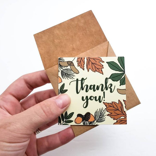 Fall Thank You Card - Etsy
