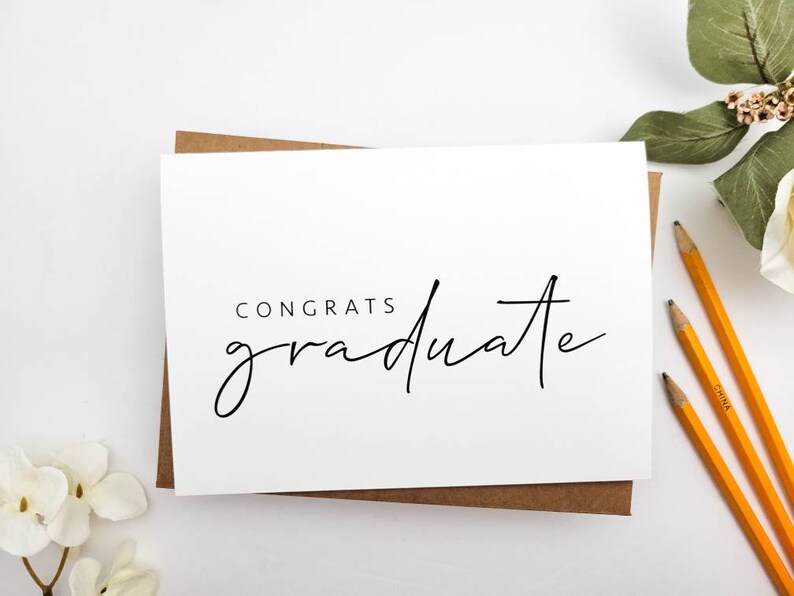Minimalist High School or College Graduation Congratulations - Etsy