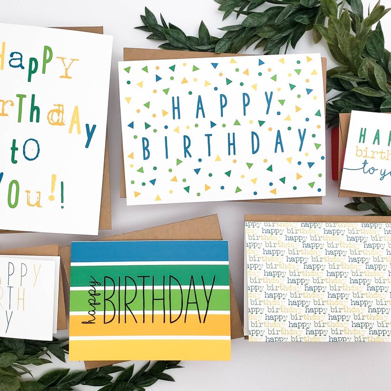 Birthday Card Set - Etsy