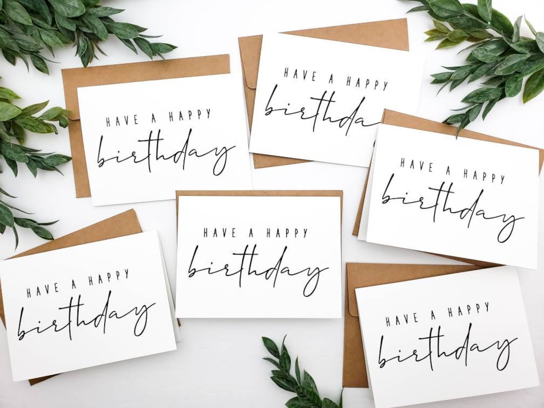 Simple Birthday Card Variety Pack - Minimalist Birthday Cards - Etsy