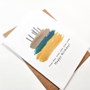 Birthday Cake Happy Birthday Card - Etsy