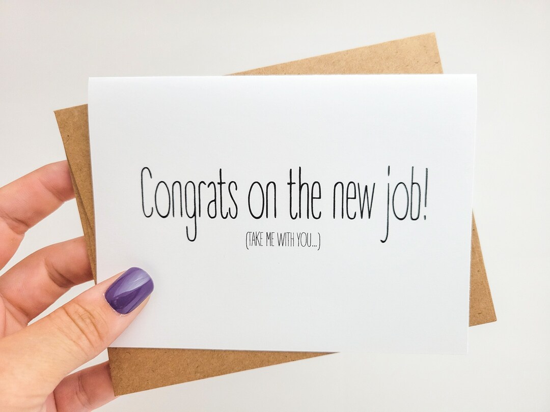 Funny New Job Card for Coworker: Sarcastic Congratulations - Etsy