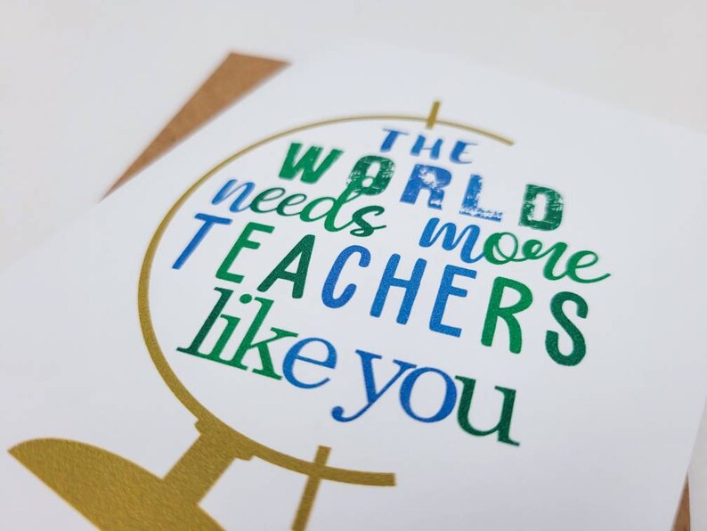 Simple Thank You Teacher Appreciation Card - Etsy