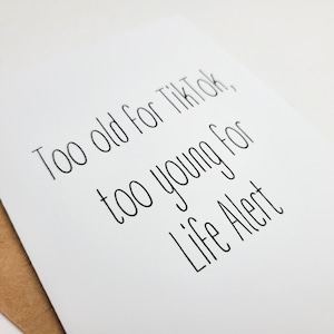 Funny Birthday Card About Getting Older for Millennials and Boomers - Etsy