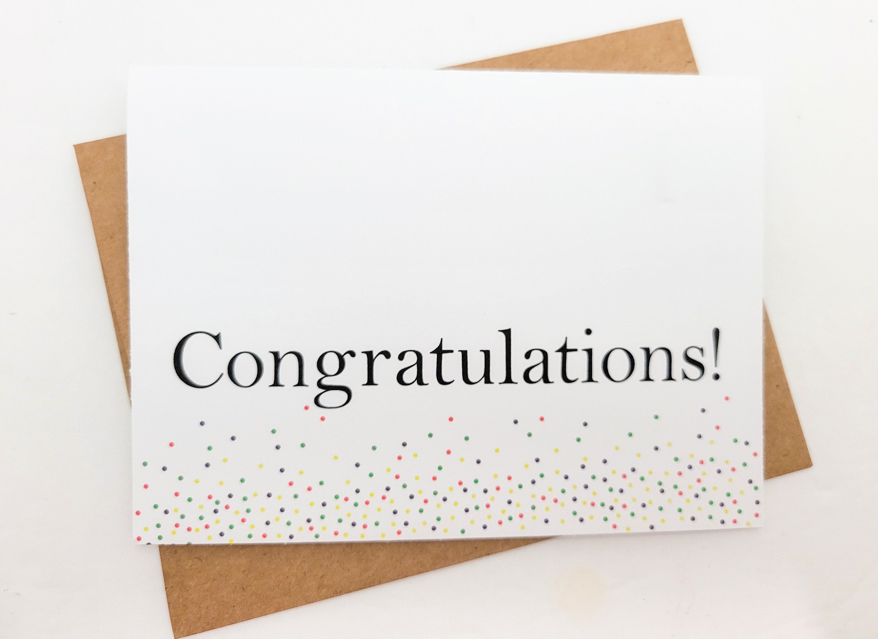 Simple Congratulations Greeting Card - Etsy