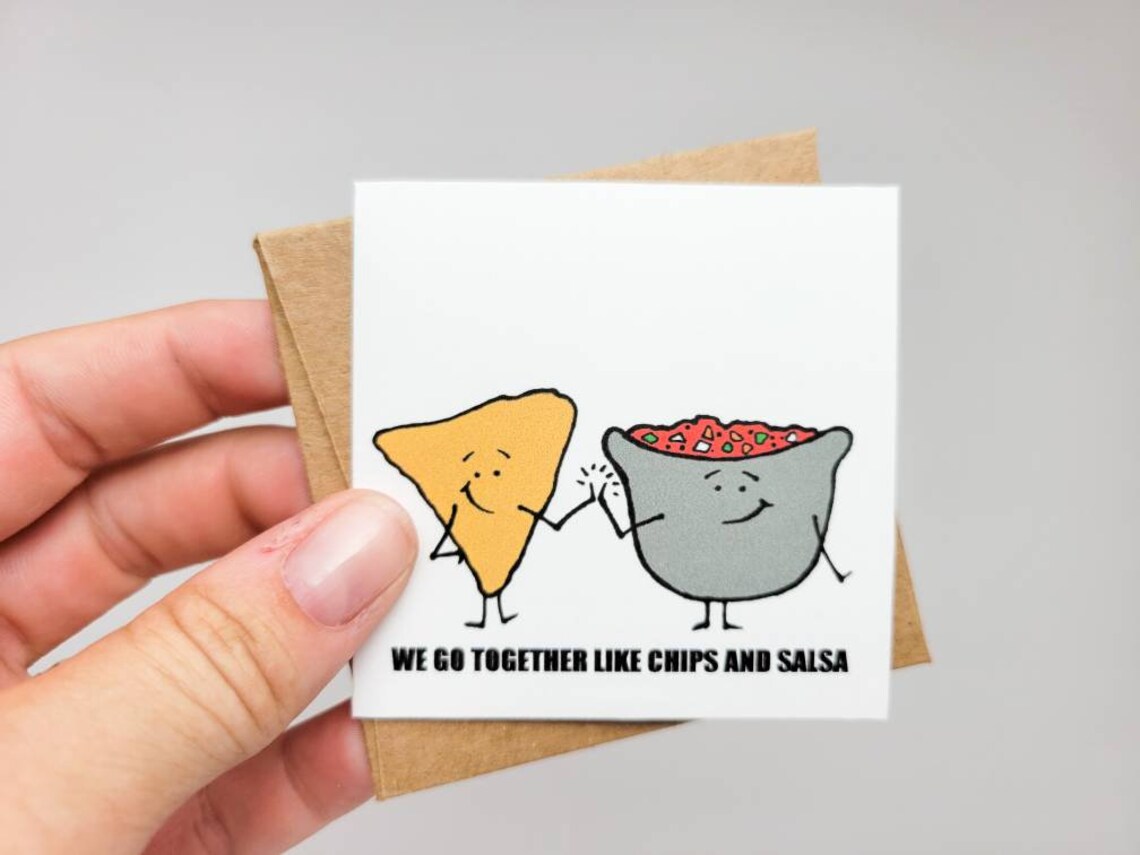 Chips and Salsa Friendship Card: Funny Pun Greeting Card - Etsy