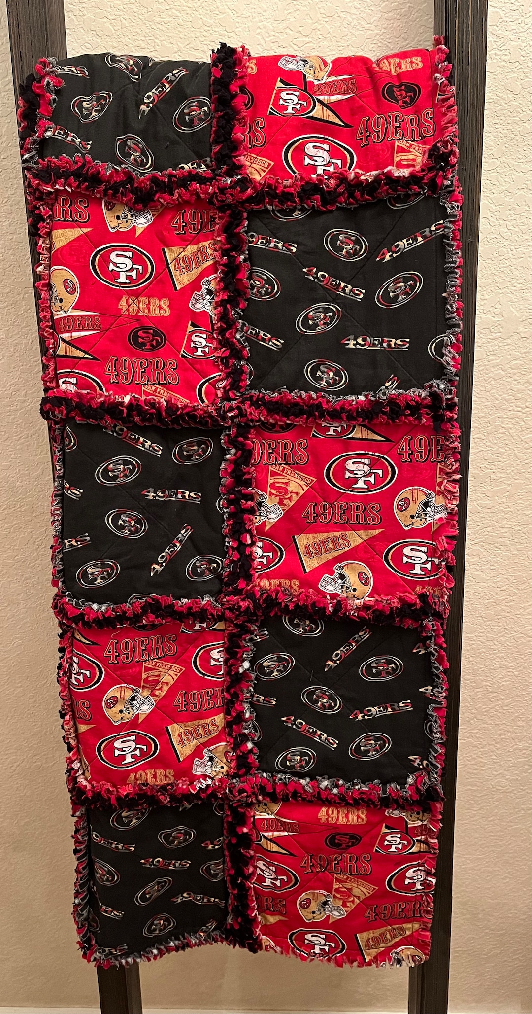 SF 49ers Quilt, 49ers Quilt, Football Quilt, Handmade Quilt, Gift for ...
