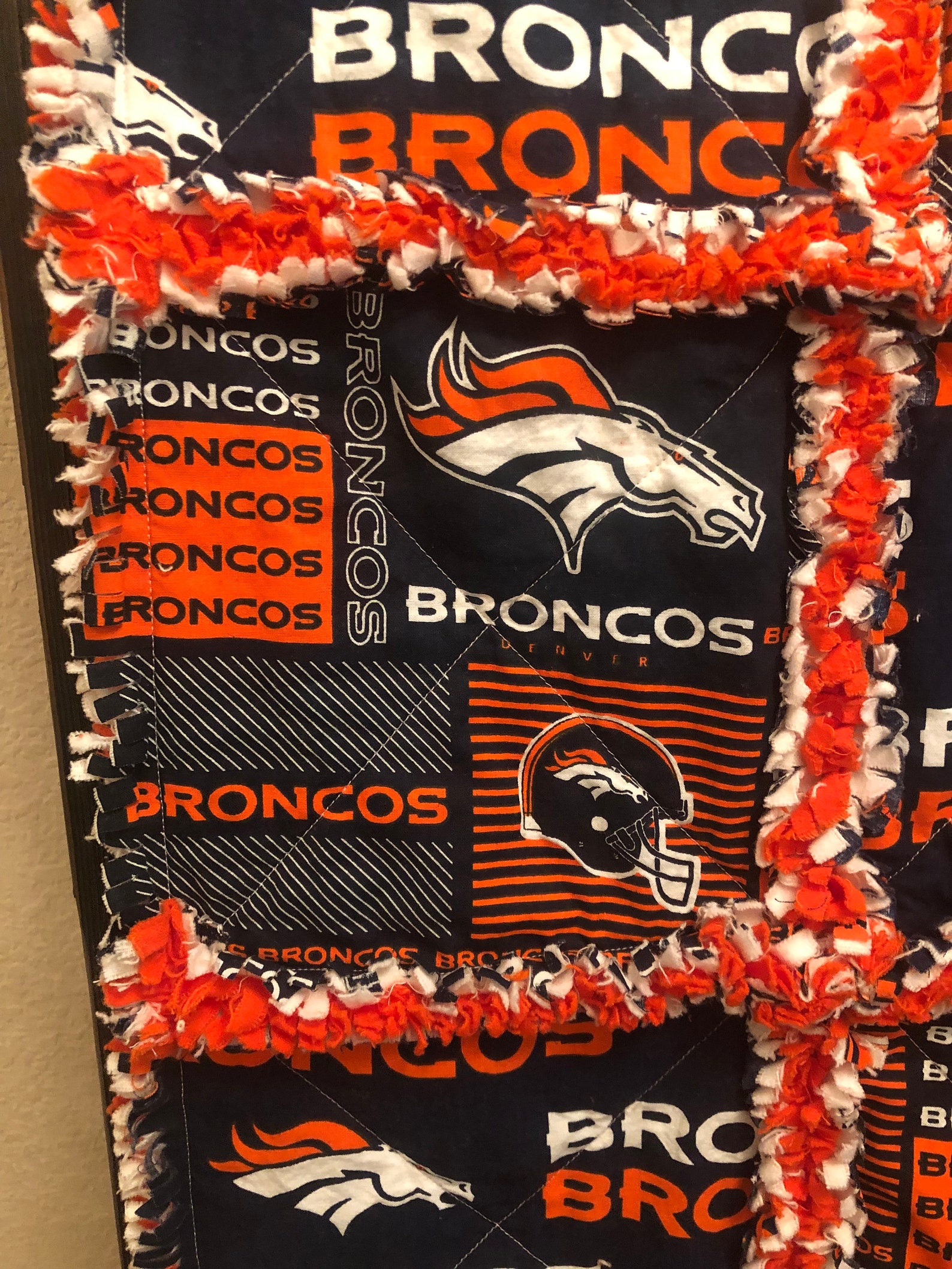 Denver Broncos, Denver Broncos Quilt, Broncos Quilt, Sports Quilt ...
