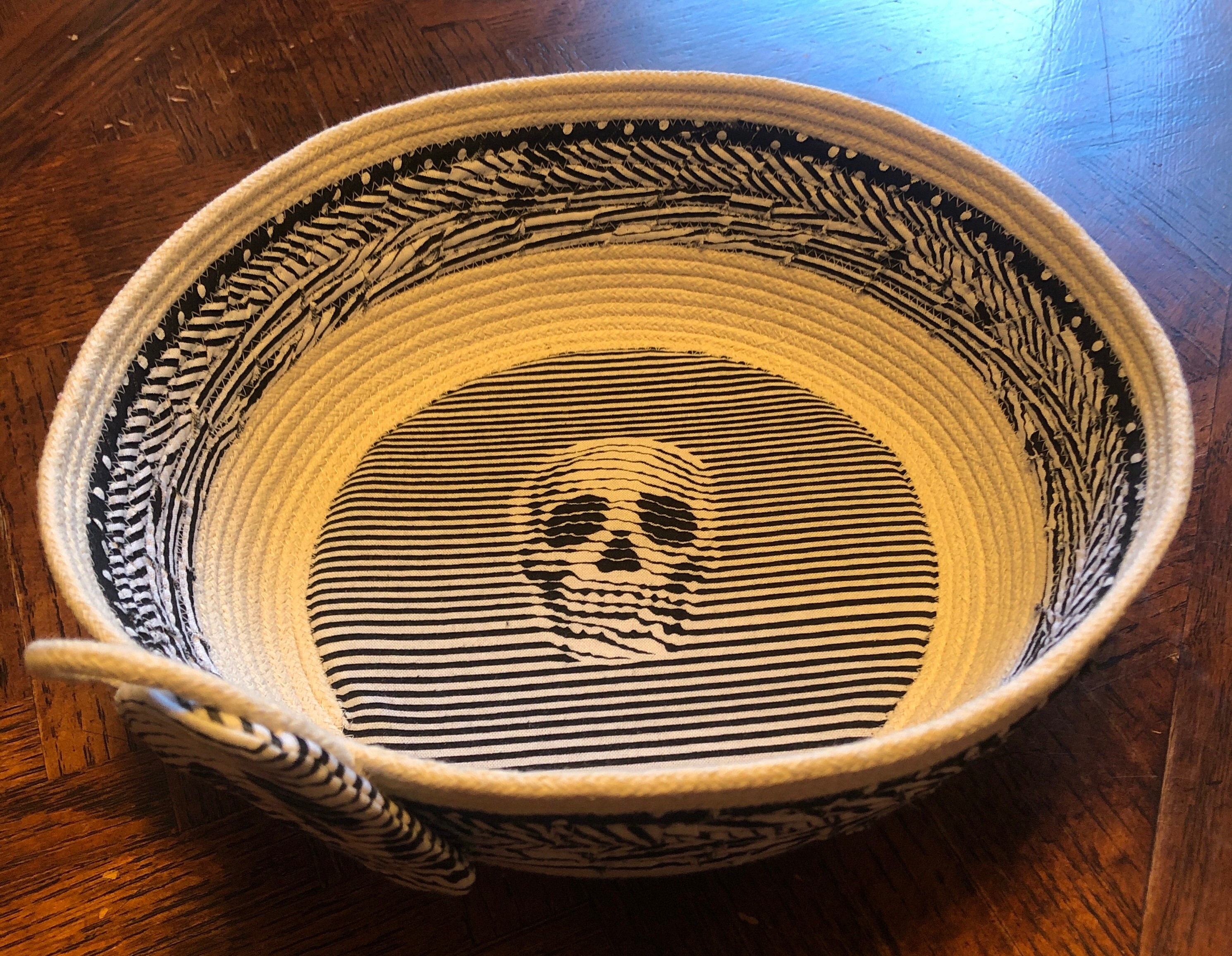 Halloween Basket, Basket With Skeleton, Handmade Basket, Rope Basket ...