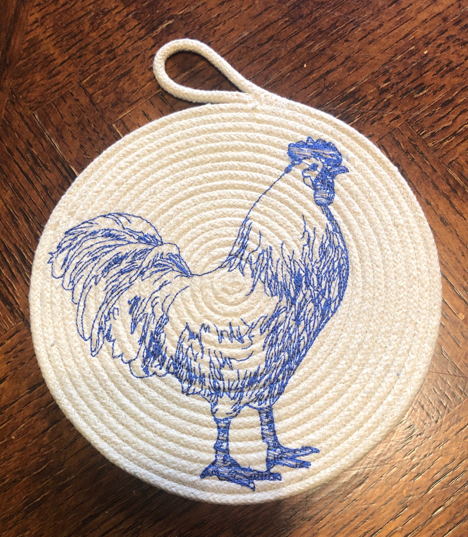 Embroidered Rope Coasters, Rope Coaster Set, Rope Coasters, Handmade ...