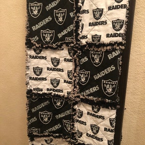 Raiders Quilt Sports Quilt Handmade Quilt Football Quilt - Etsy