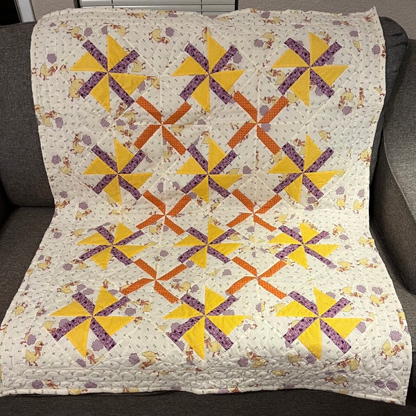 Pinwheel Baby Quilt - Etsy