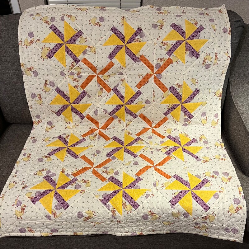 Pinwheel Baby Quilt - Etsy