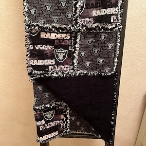 Raiders Quilt, Sports Quilt, Handmade Quilt, Football Quilt, Gift for ...