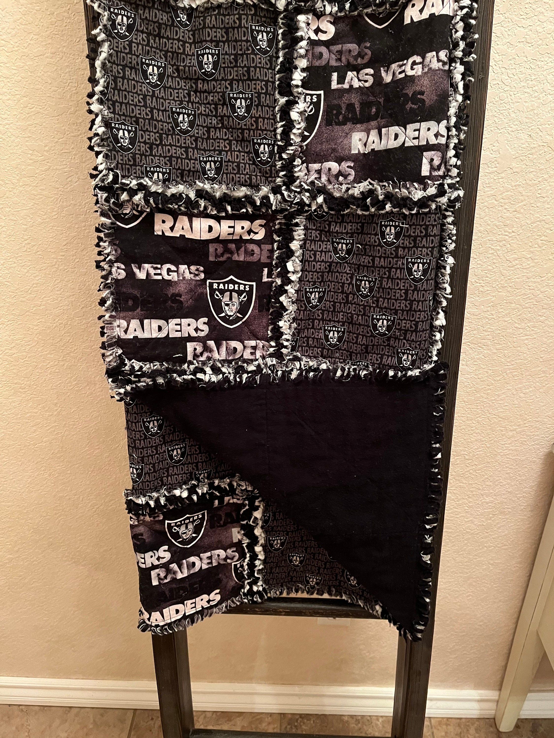 Raiders Quilt, Sports Quilt, Handmade Quilt, Football Quilt, Gift for ...