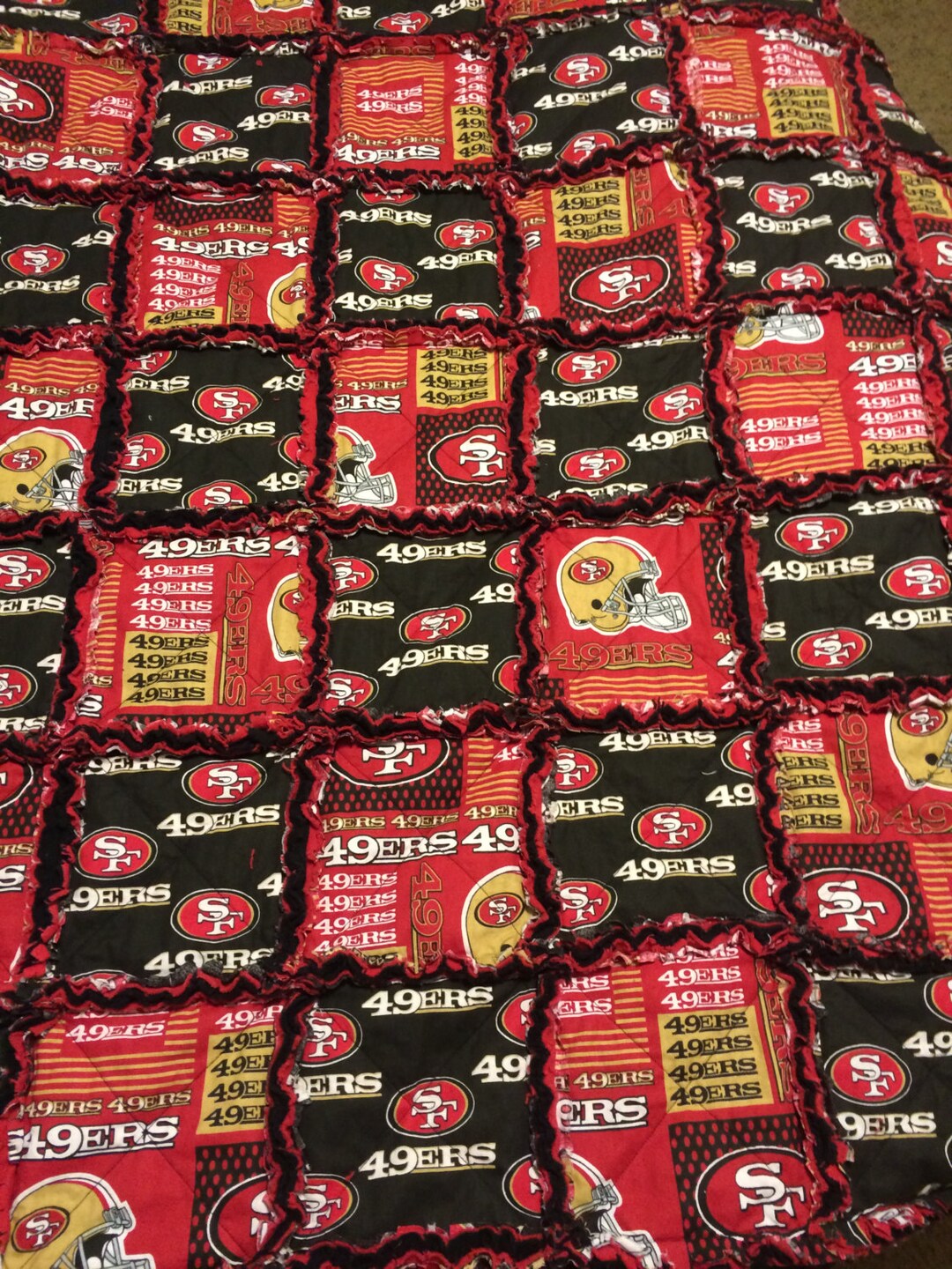 SF 49ers Quilt 49ers Quilt Football Quilt Handmade Quilt - Etsy