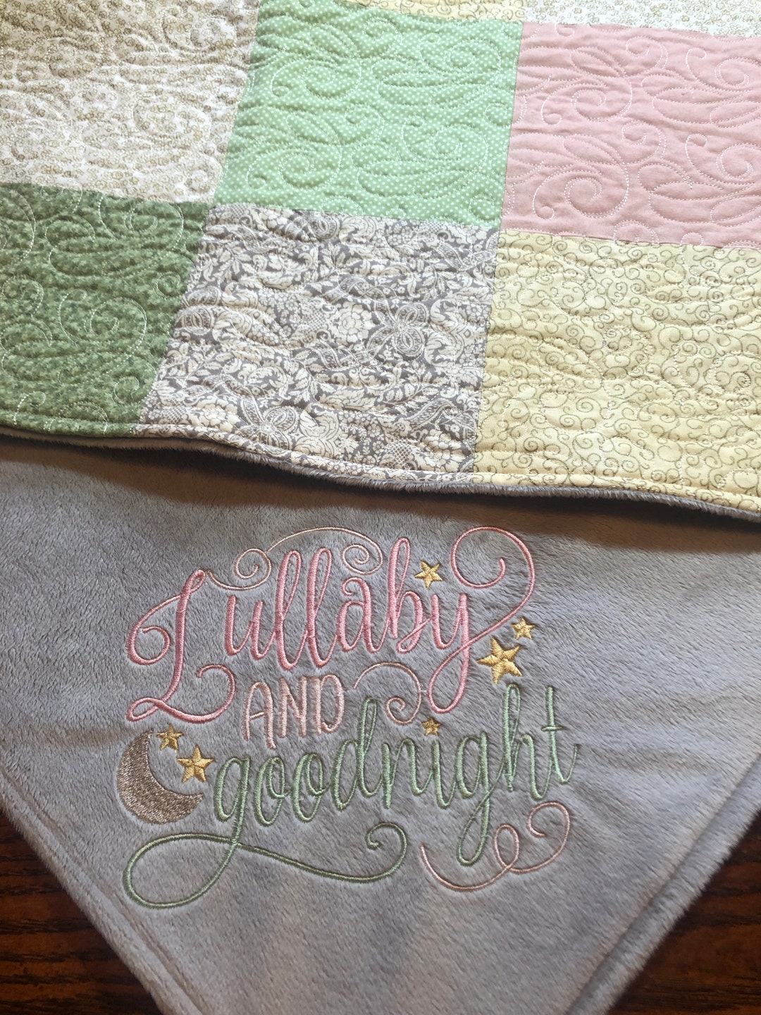 Lullaby and Goodnight, Baby Quilt Girl, Handmade Baby Quilt ...