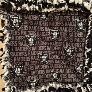 Raiders Quilt, Sports Quilt, Handmade Quilt, Football Quilt, Gift for ...